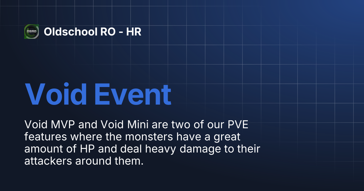 Void Event | Oldschool RO - HR